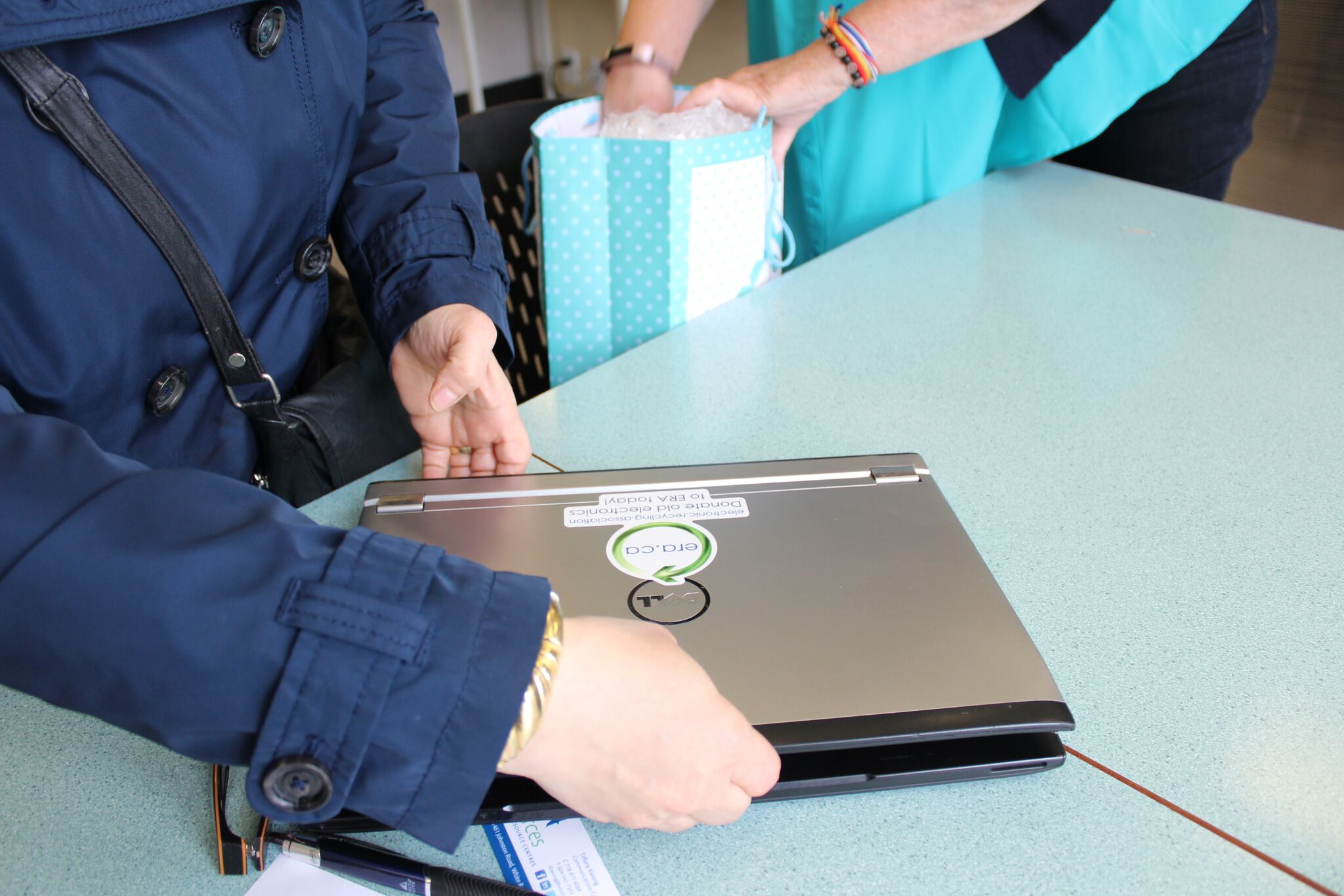 Sources Community Resources Society Receives a Donation for a Client